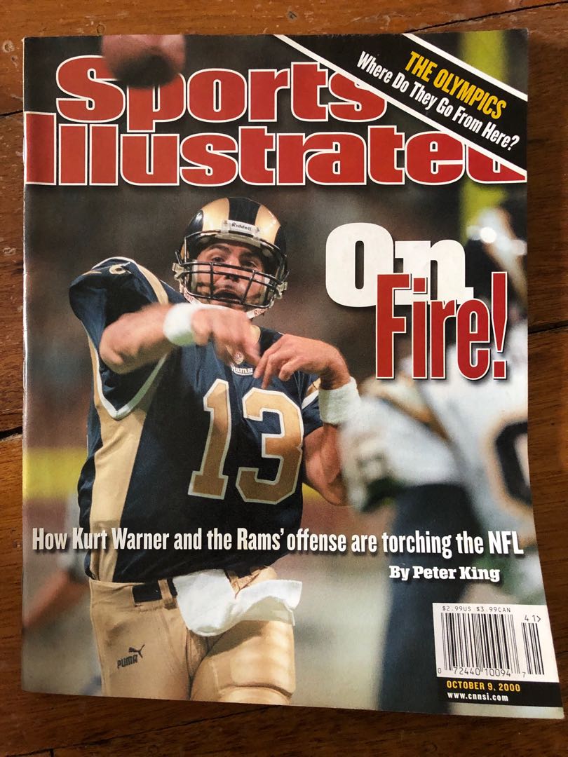 Sports Illustrated 2001 Issue NFL Kurt Warner Cover, Hobbies & Toys ...