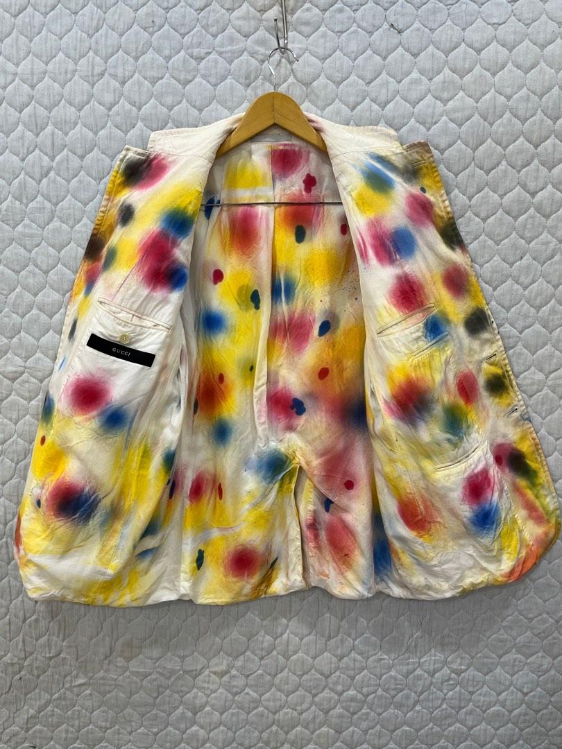 SS. GUCCI CUSTOM PAINTING BLAZER, Men's Fashion, Coats, Jackets and ...