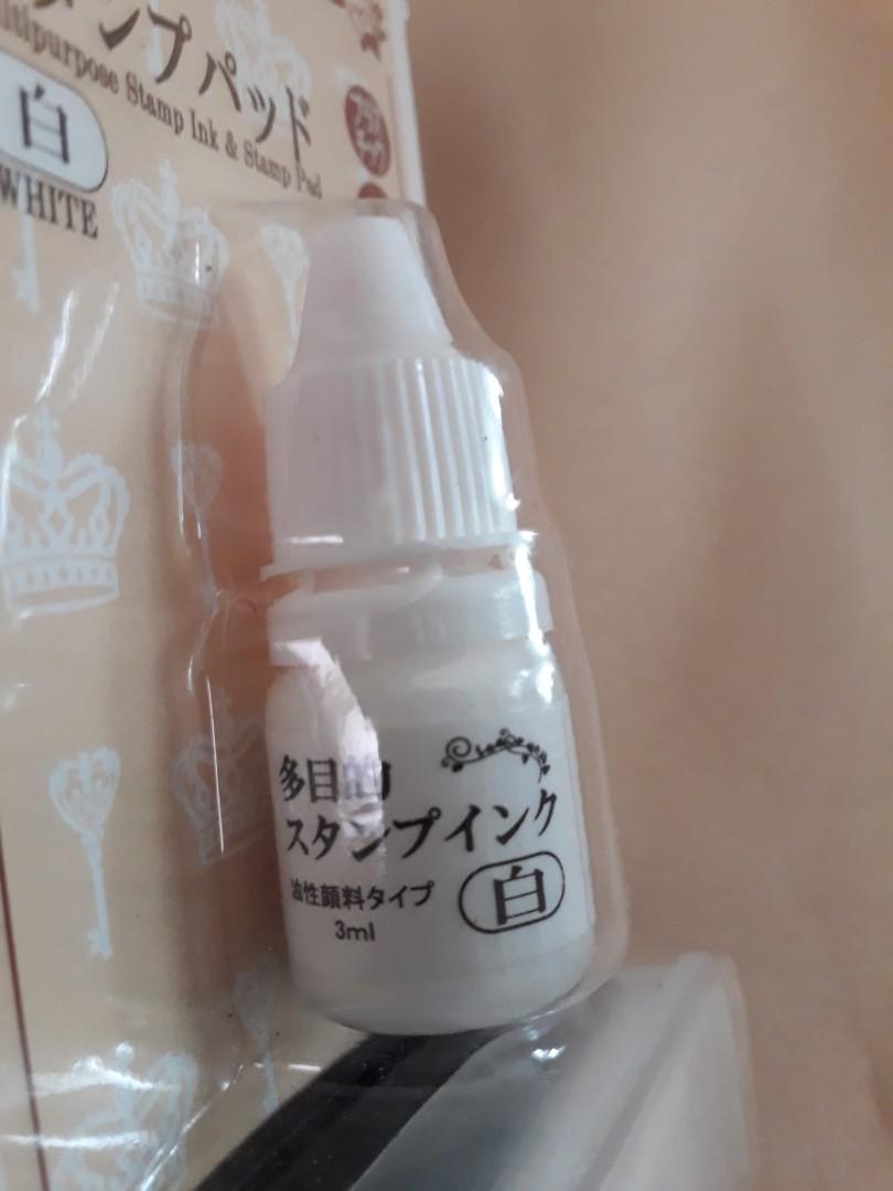 Stamp Ink and Pad - White Color, Hobbies & Toys, Memorabilia ...