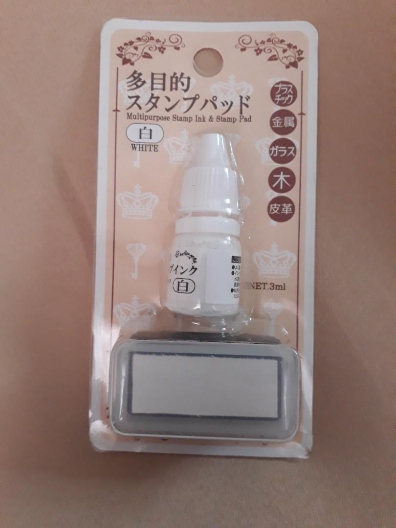 Stamp Ink and Pad - White Color, Hobbies & Toys, Memorabilia ...