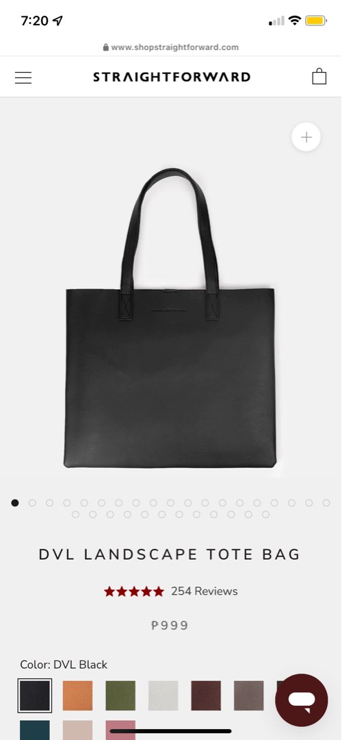 Straightforward Daily Vegan Leather (DVL) Landscape Tote Bag, Women's ...