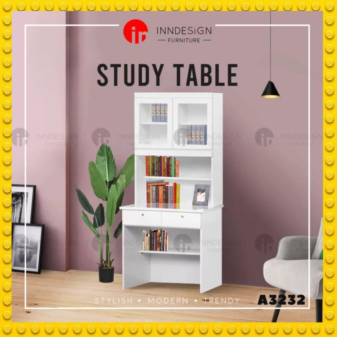 Study Table with top bookshelf, Furniture & Home Living, Furniture ...