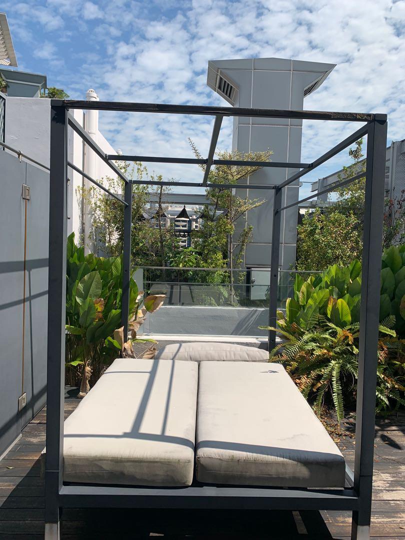 Sun bed/ Sun lounger/day bed/gazebo/cabana, Furniture & Home Living ...