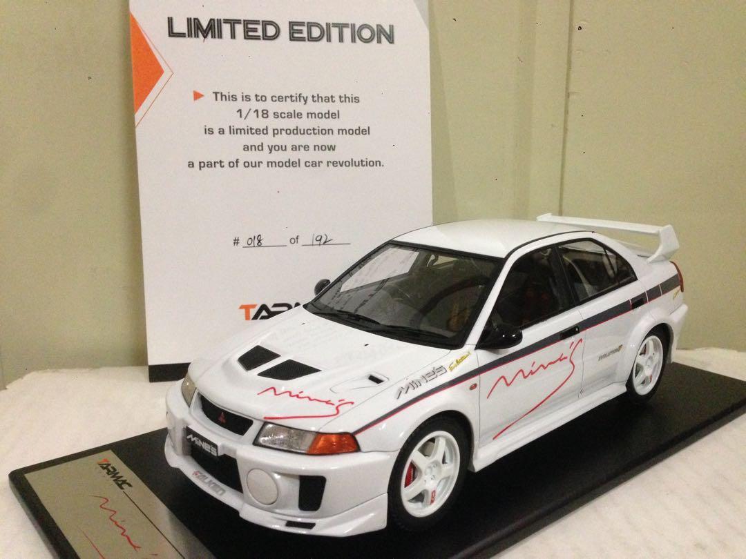 Tarmac Mitsubishi Lancer Evo V RS mine's 1:18 scale diecast tiy car ...
