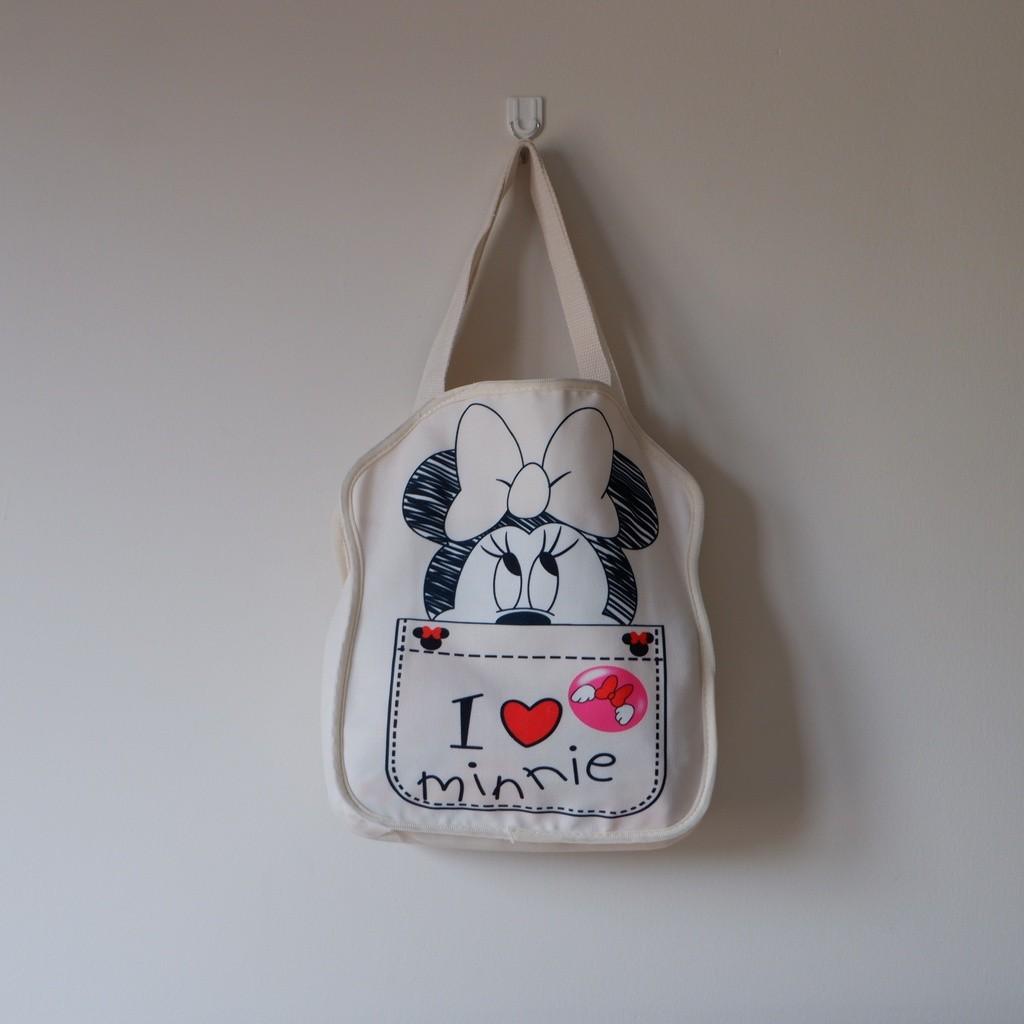 Tas Canvas Bag Disney Princess Snow White Ariel Mickey Minnie Pooh Lucu ...