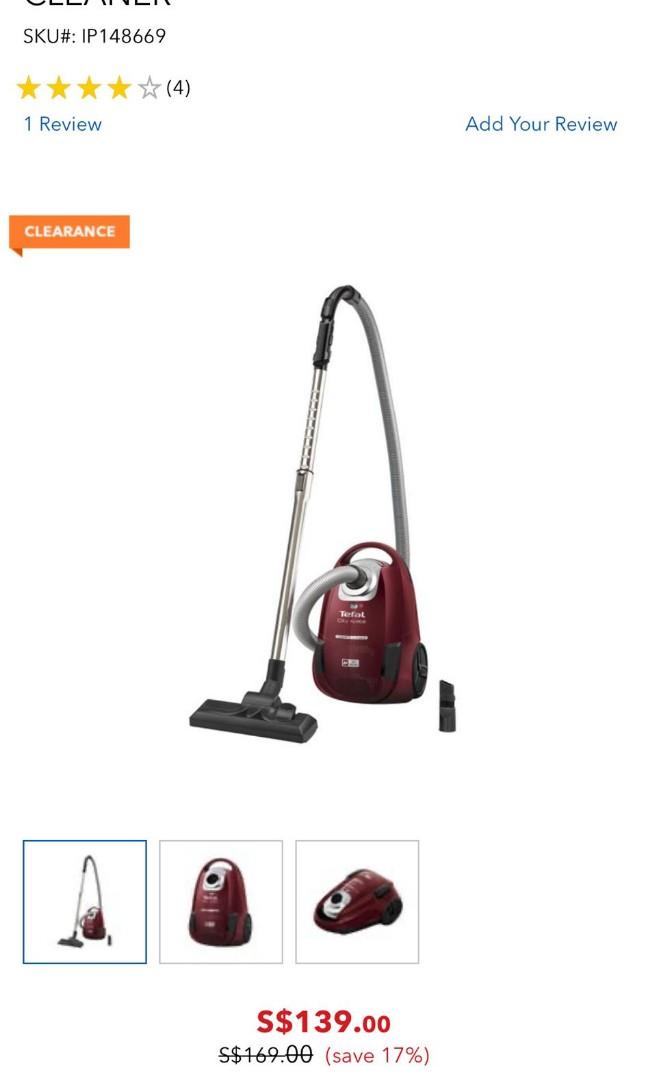 TEFAL TW2643 CITY SPACE VACUUM CLEANER, TV & Home Appliances, Vacuum ...