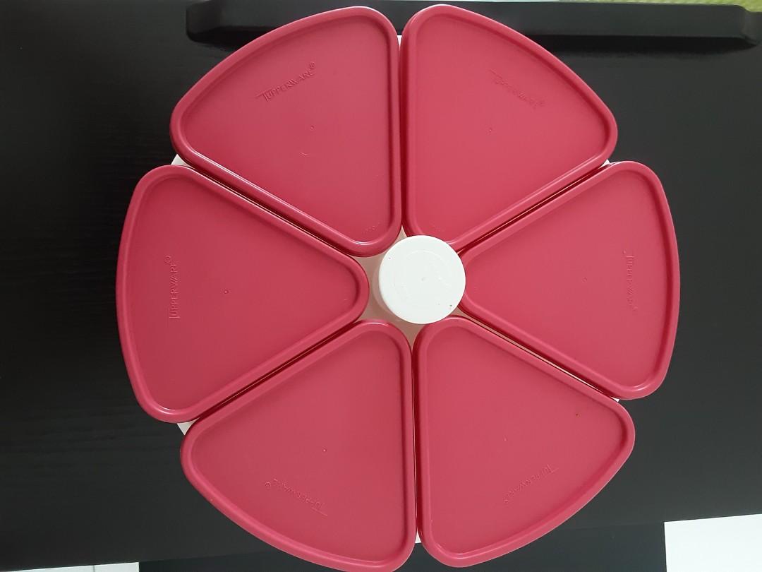 Tupperware storage with turntable base, Furniture & Home Living ...