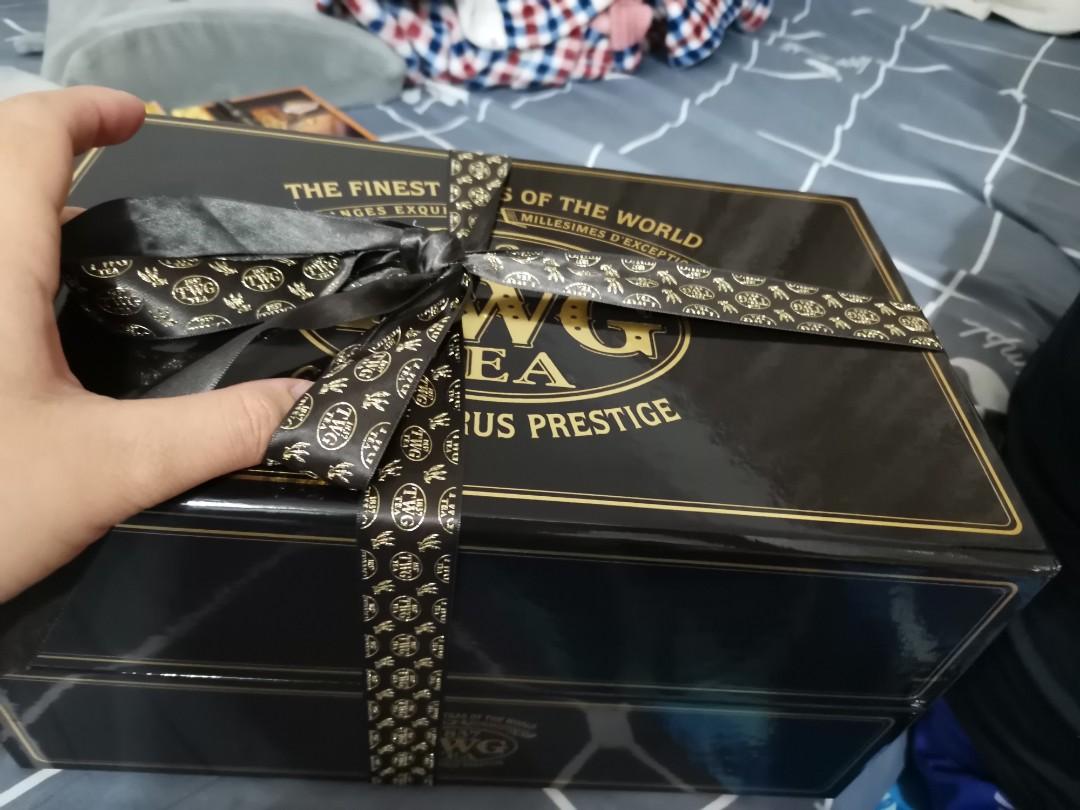 TWG GIFT box set, earl grey gentlemen tea, cups, saucers, teapot, Food ...