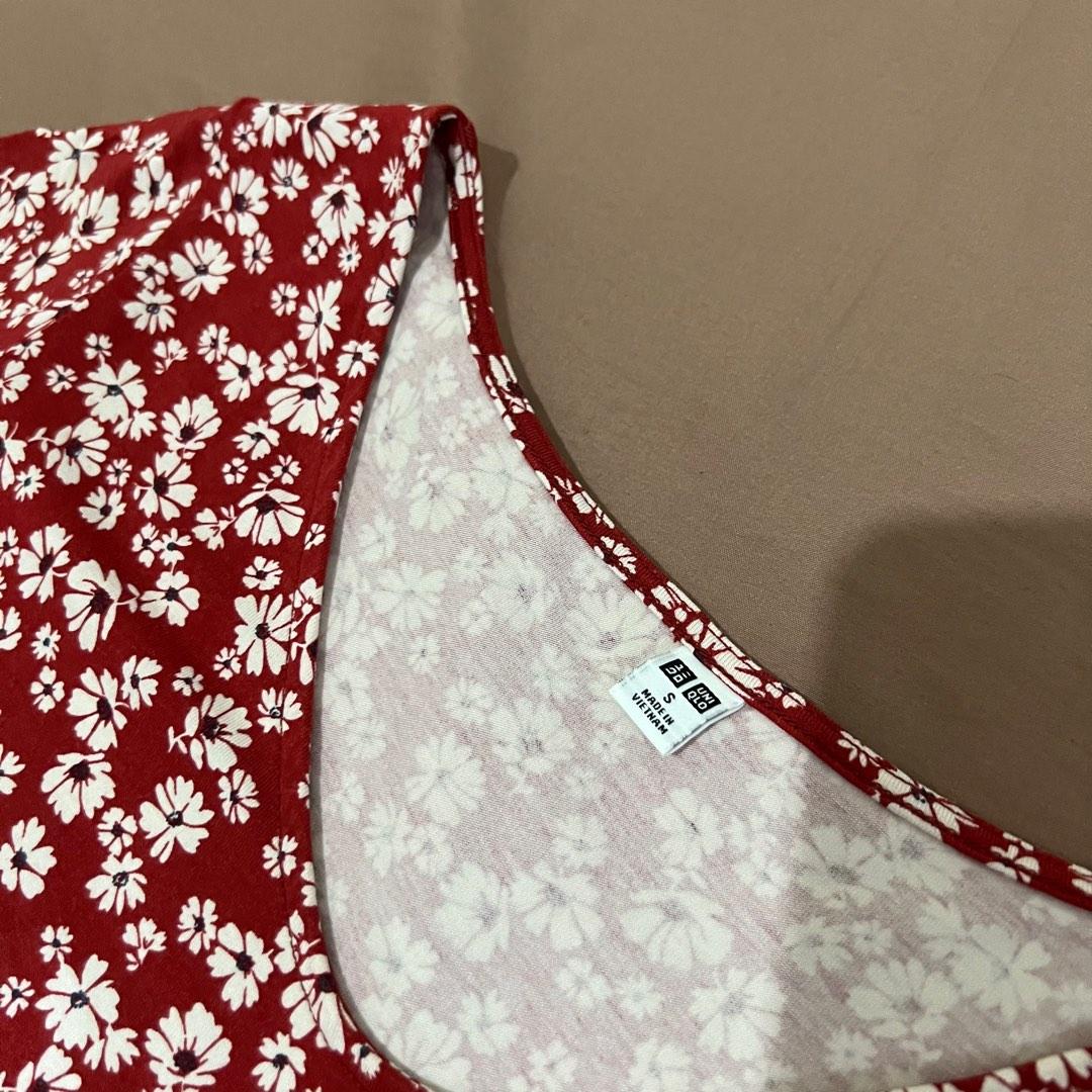 Uniqlo Dress (Red Floral), Women's Fashion, Dresses & Sets, Dresses on ...