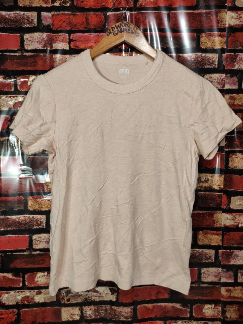 UNIQLO U shirt pastle, Women's Fashion, Tops, Shirts on Carousell