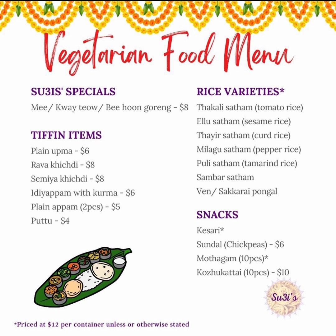 Vegetarian Food Menu, Food & Drinks, Local Eats on Carousell