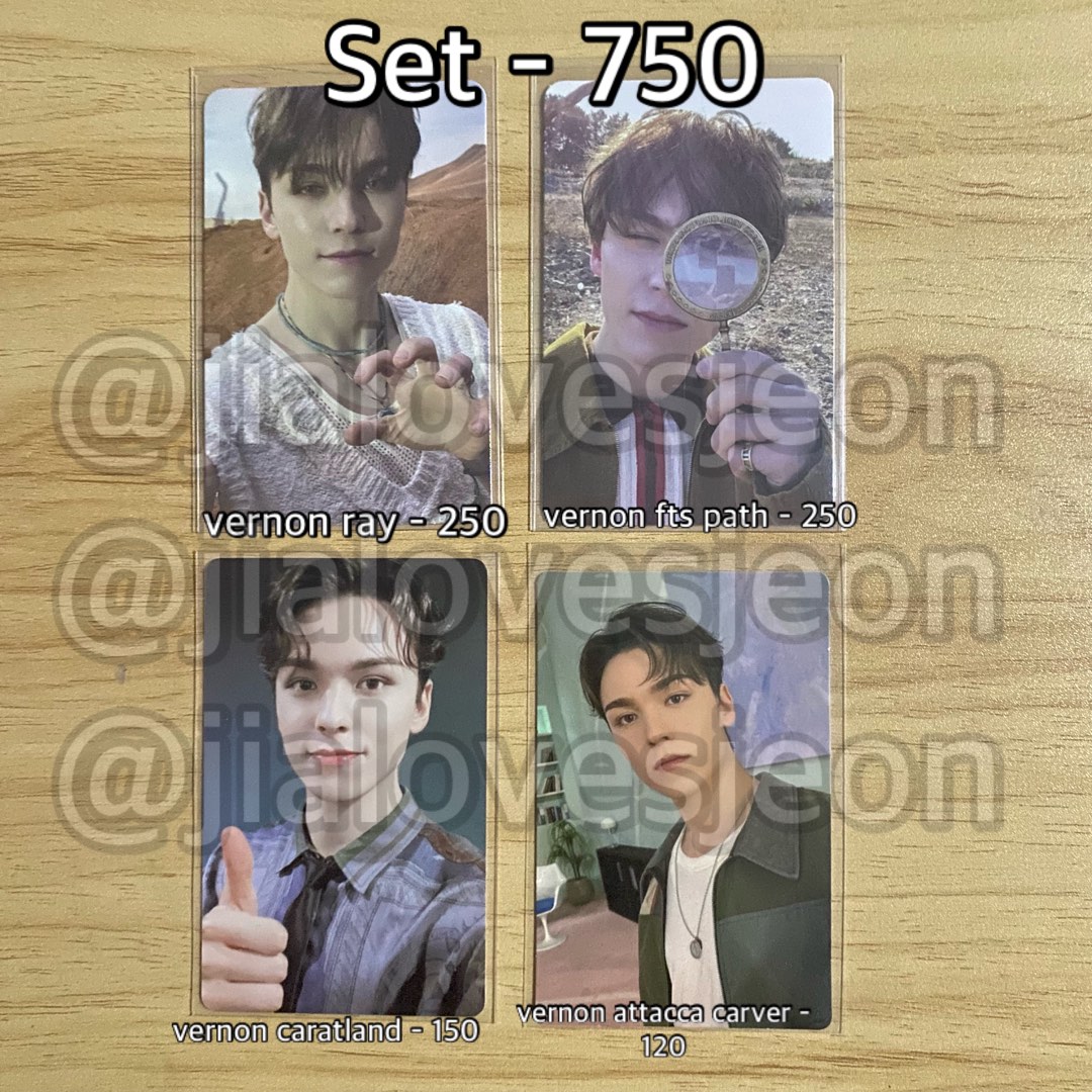 Vernon set seventeen photocards, Hobbies & Toys, Memorabilia ...