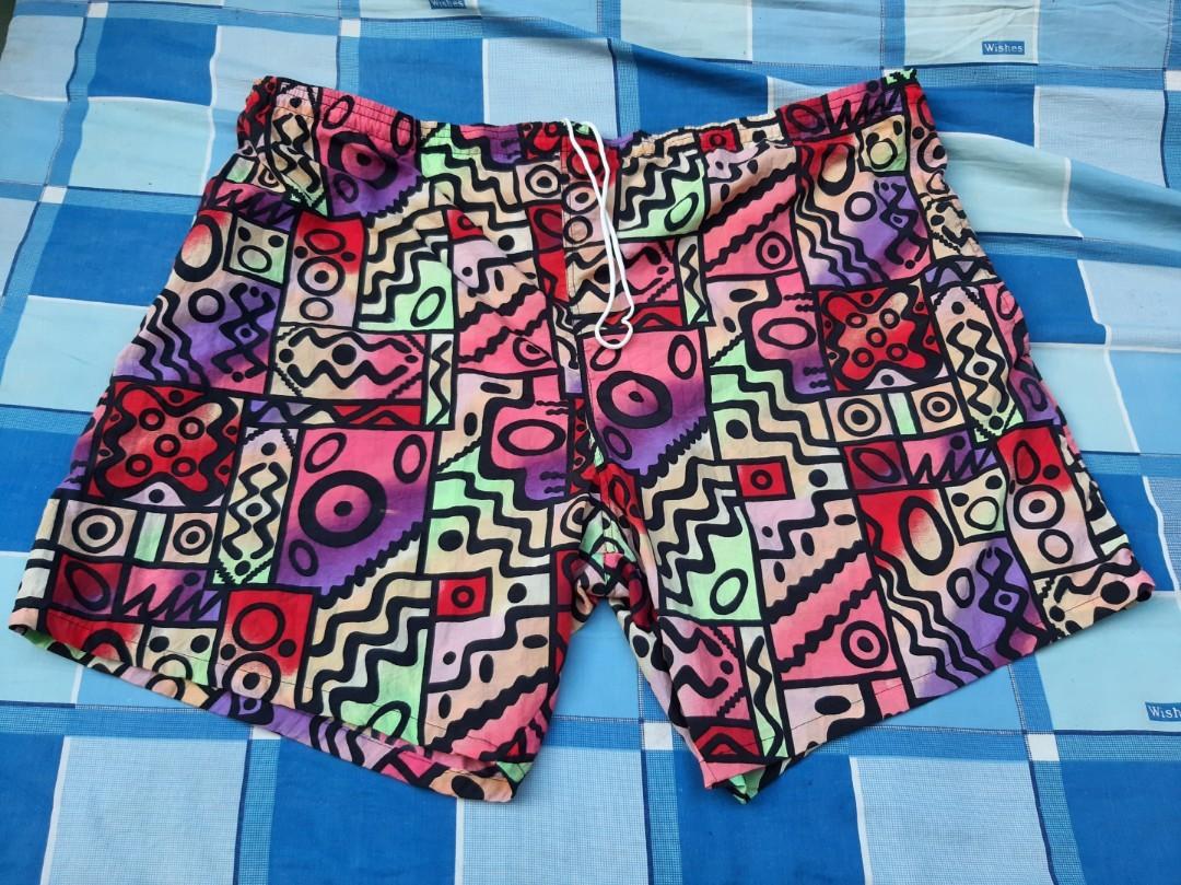 Vintage Neon Pattern Nylon shorts, Men's Fashion, Bottoms, Shorts on ...