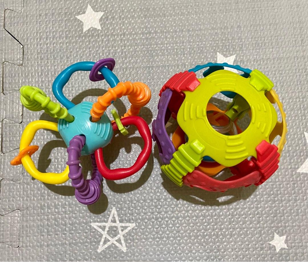 Winkel Rattle and Teether Toy & Shake Rattle and Roll Ball, Babies ...