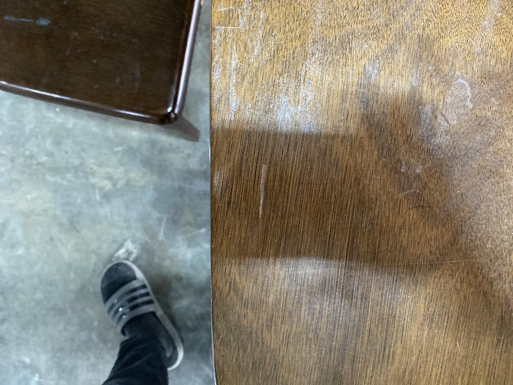 Wooden 6-seater Dining Table Walnut Colour / Meja Makan 6 tempat duduk ...