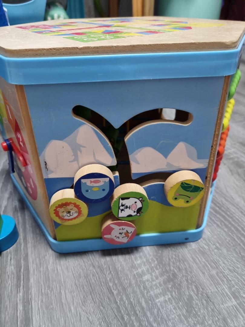 Wooden Interactive Playbox, Babies & Kids, Infant Playtime on Carousell