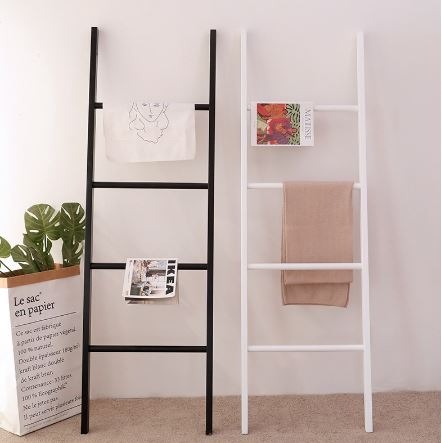 Wooden Trapezoidal Ladder Towel Rack, Furniture & Home Living ...