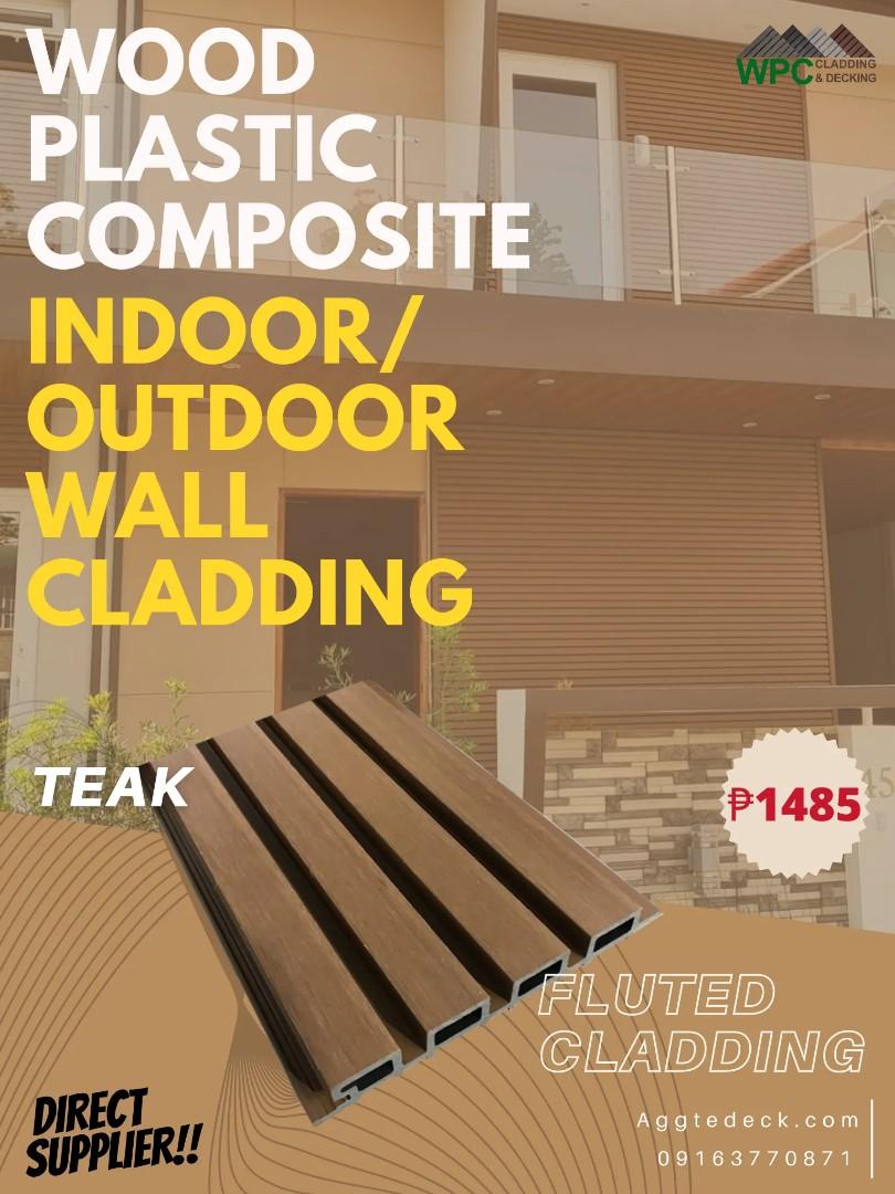 Wpc Fluted Cladding Teak 2900x219x26mm Commercial And Industrial