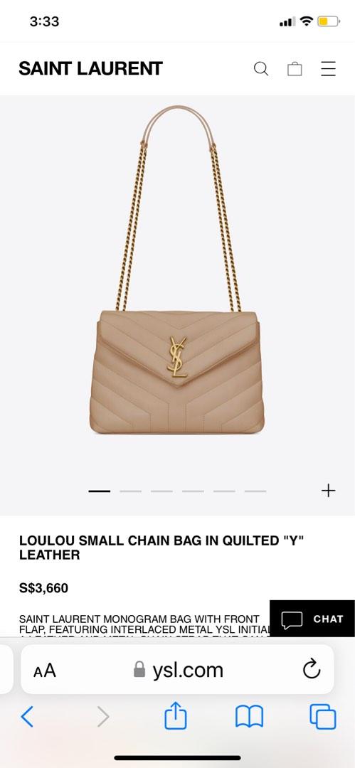 Ysl Small Loulou Dark Beige, Luxury, Bags & Wallets on Carousell
