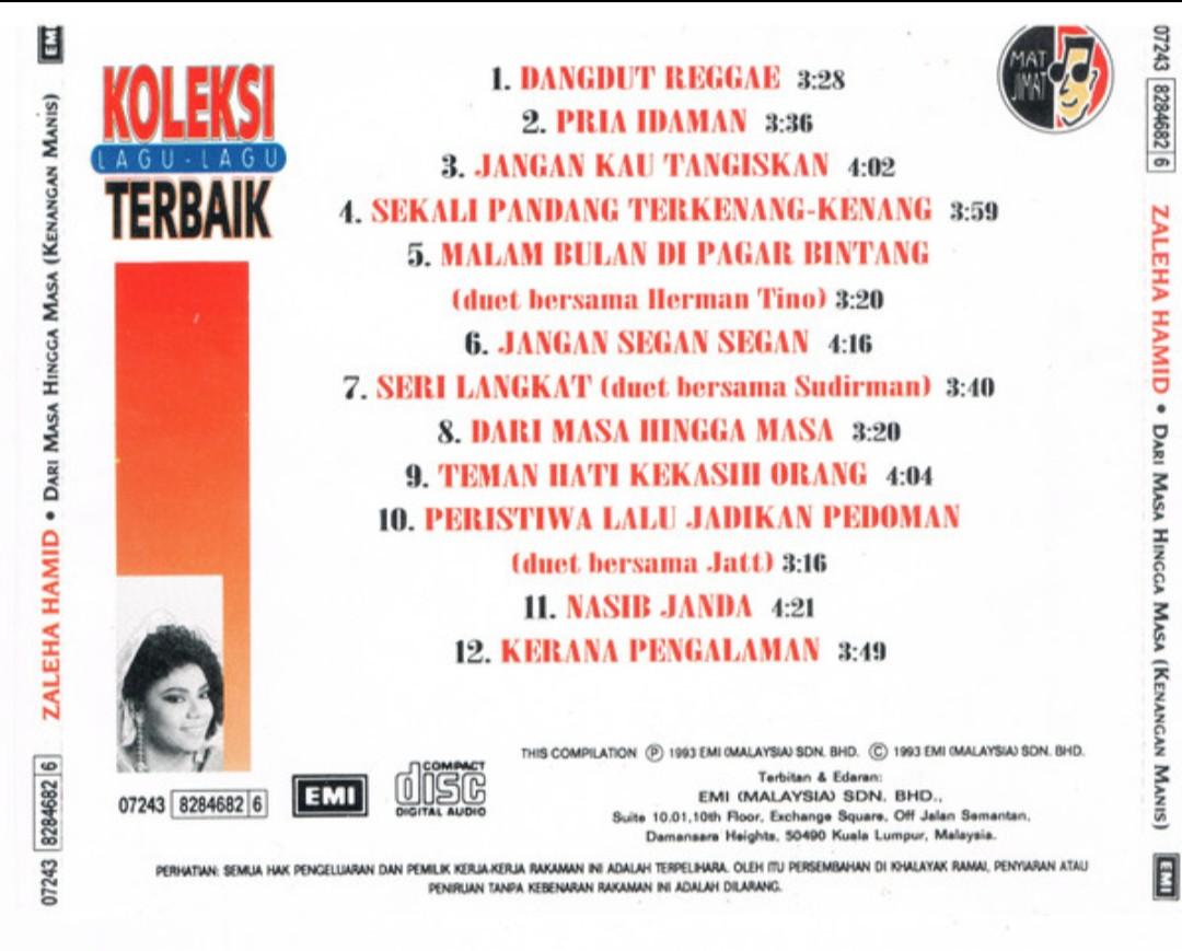 Zaleha Hamid KOLEKSI LAGU-LAGU TERBAIK CDR, Hobbies & Toys, Music & Media, CDs & DVDs on Carousell