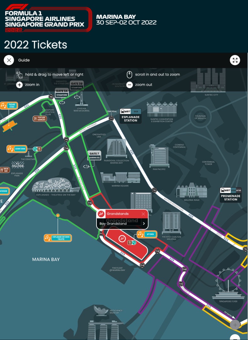 2x 3-Days Bay Grandstand F1 2022 Tickets, Tickets & Vouchers, Event ...