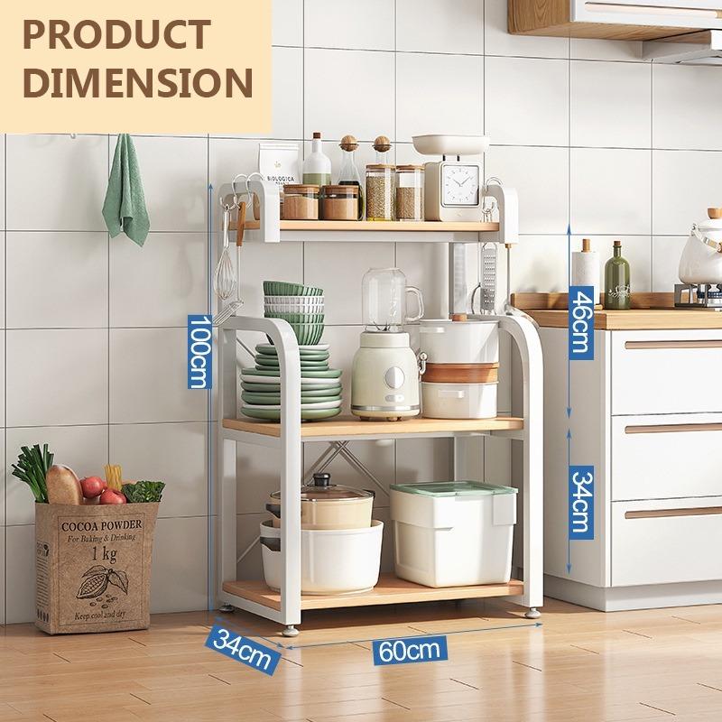 3 Layers Kitchen Storage Rack, Furniture & Home Living, Furniture ...