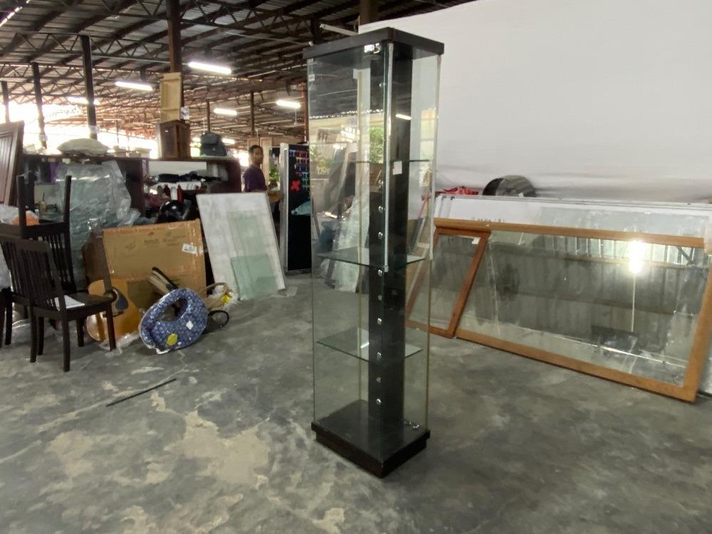 4 Tier Display Glass Door Cabinet / Kabinet Pintu Kaca Paparan 4 ...