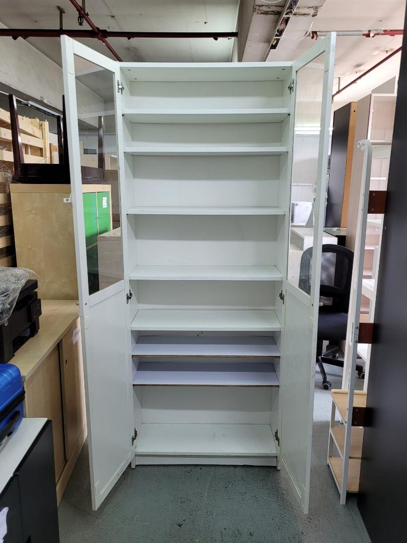 二手 二手傢俬 層櫃 玻璃櫃 ikea Billy 連門書架 / 層櫃 31.5*12*80″ (原價$1239) #2209099, 傢俬 ...