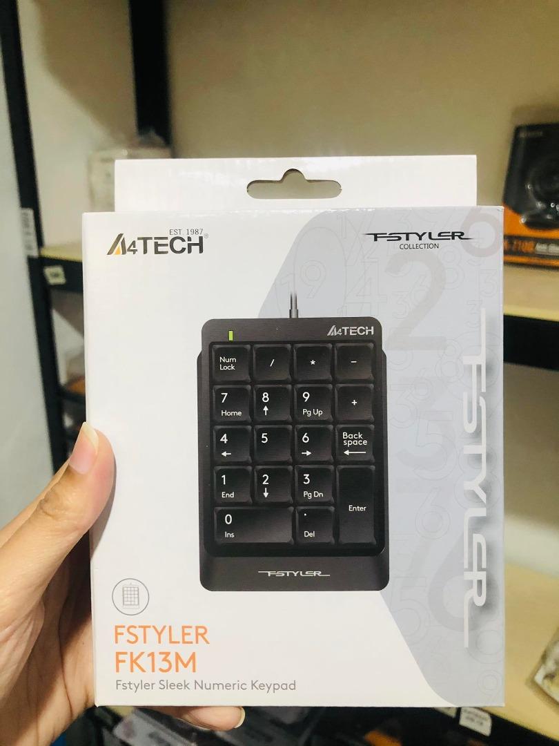 A4Tech Fstyler FK13M Numeric Keypad Micro USB Black, Computers & Tech ...