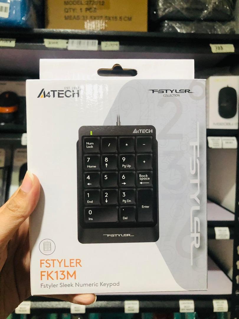 A4Tech Fstyler FK13M Numeric Keypad Micro USB Black, Computers & Tech, Parts & Accessories ...