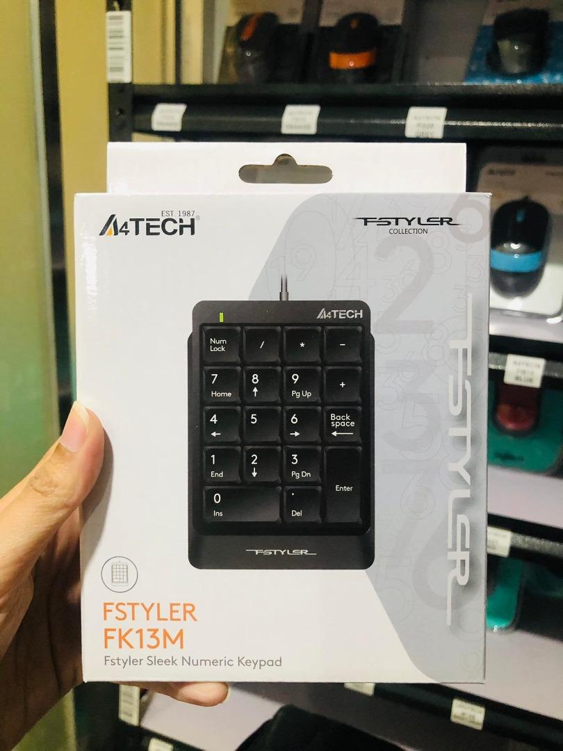 A4Tech Fstyler FK13M Numeric Keypad Micro USB Black, Computers & Tech, Parts & Accessories ...