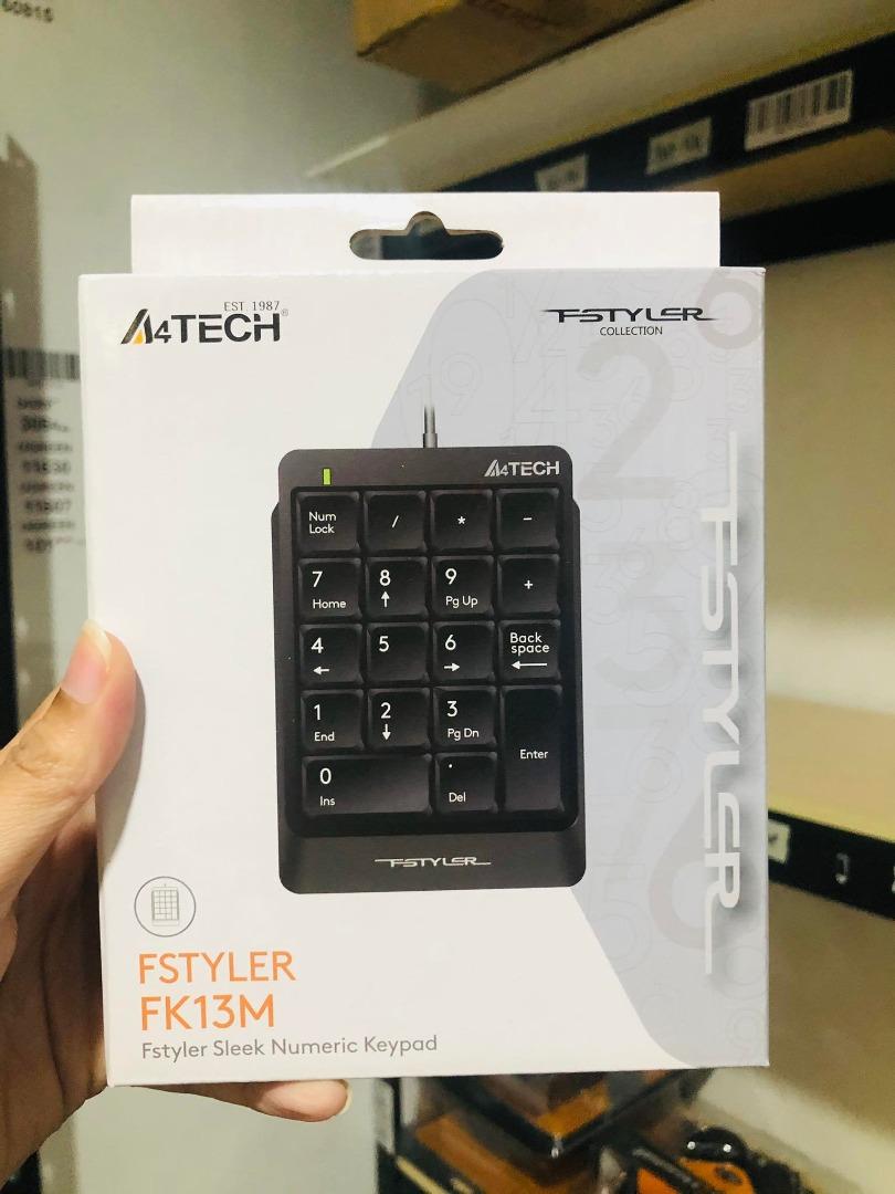 A4Tech Fstyler FK13M Numeric Keypad Micro USB Black, Computers & Tech, Parts & Accessories ...