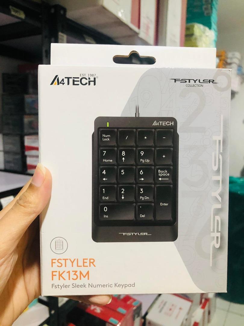 A4Tech Fstyler FK13M Numeric Keypad Micro USB Black, Computers & Tech, Parts & Accessories ...