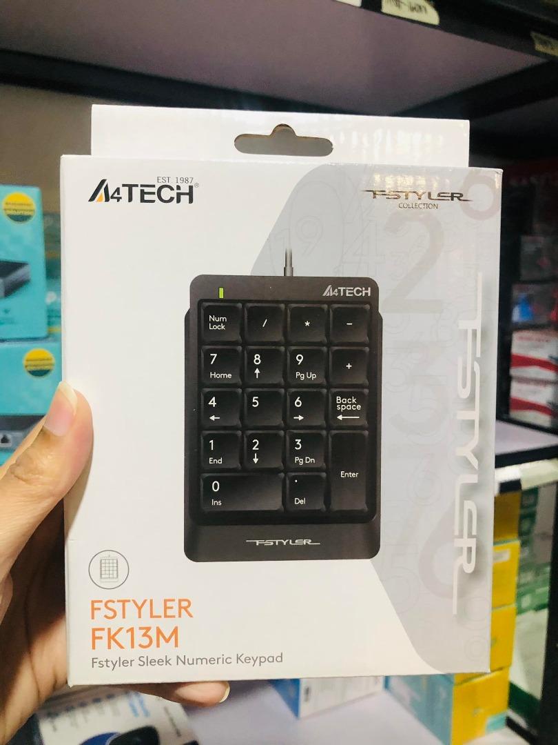 A4Tech Fstyler FK13M Numeric Keypad Micro USB Black, Computers & Tech, Parts & Accessories ...