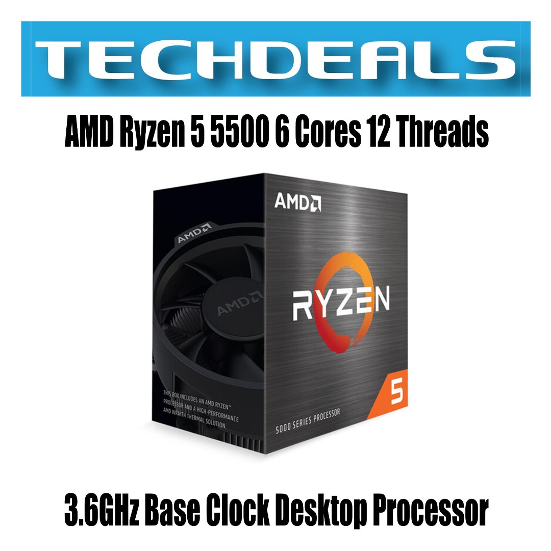 AMD Ryzen 5- 6 Cores 12 Threads Desktop Processor | R5 5500 | R5 5600 ...