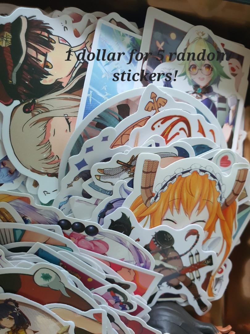 Anime, Genshin stickers Random!, Hobbies & Toys, Toys & Games on Carousell