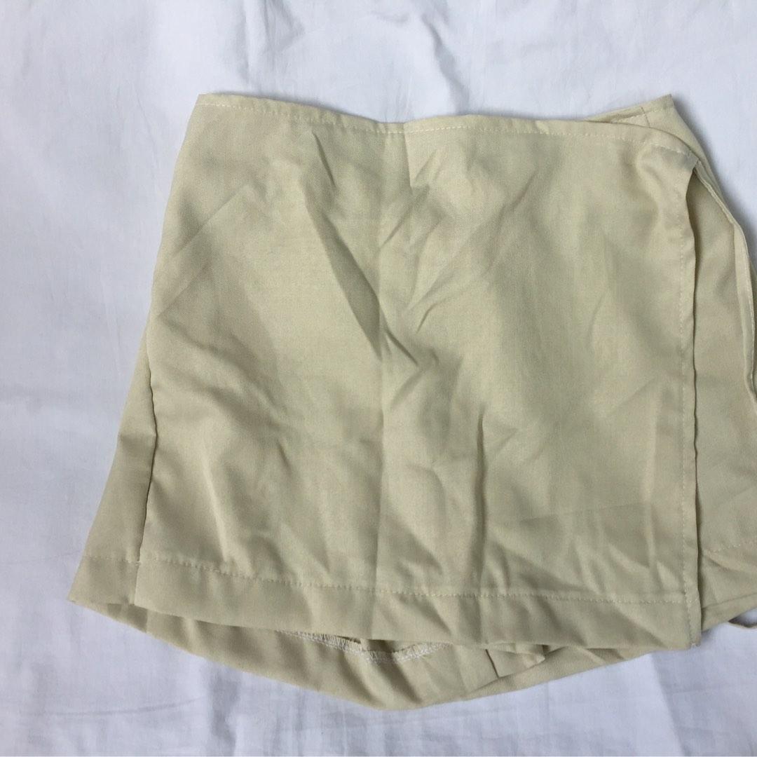 authentic zara short / skirt = beige skort, Women's Fashion, Bottoms ...
