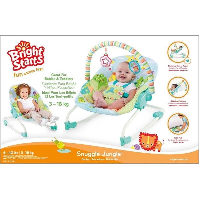 Baby Rocker / Bouncer - Bright Starts Snuggle Jungle, Babies & Kids ...
