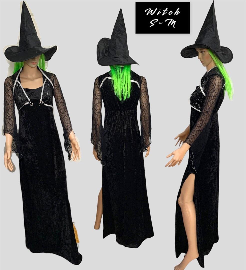 Black witch set/adult/S-M/imported costume, Women's Fashion, Dresses & Sets, Dresses on Carousell