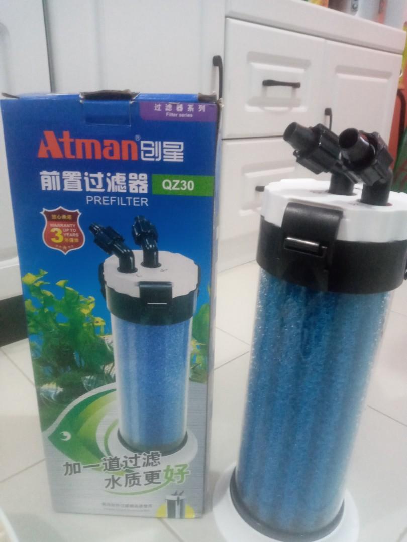 Canister Fliter Atman CF-1200 & Atman prefilter QZ30, Pet Supplies ...