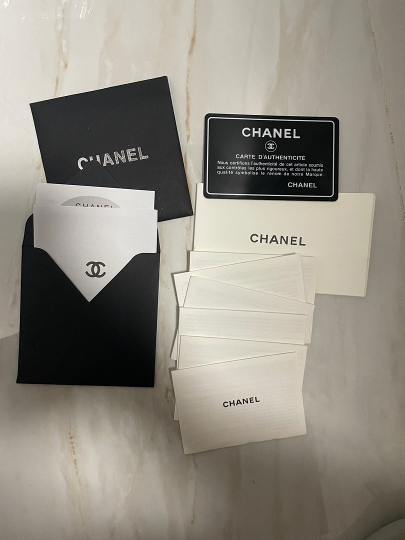 Chanel authenticity card and papers, Women's Fashion, Watches ...