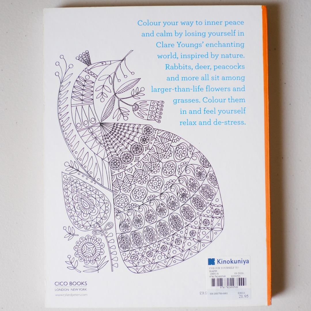 Color Yourself To Happiness Coloring Book (Hardcover), Hobbies & Toys ...