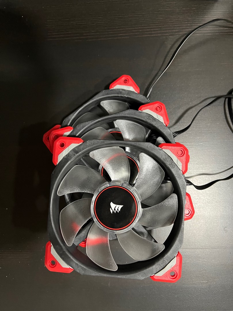 Corsair ML120 PRO LED Red 120mm PWM Premium Magnetic Levitation Fan ...