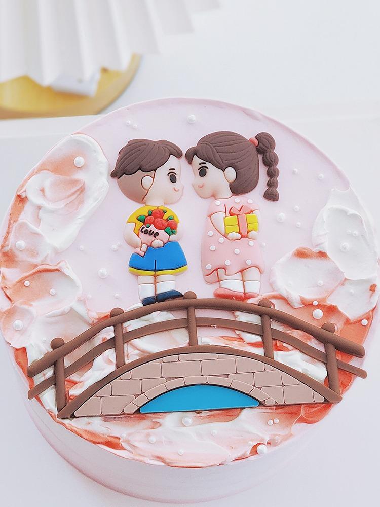 Couple 2D Decorations / Cake Toppers Set, Hobbies & Toys, Stationery ...