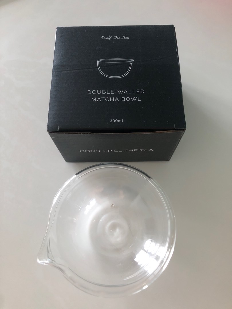 [Craft Tea Fox] Crystal Chawan | Matcha Bowl with Spout (Double Walled ...