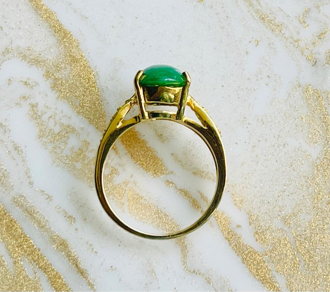 #D8 Natural Jade Jadeite Ring, Women's Fashion, Jewelry & Organisers ...