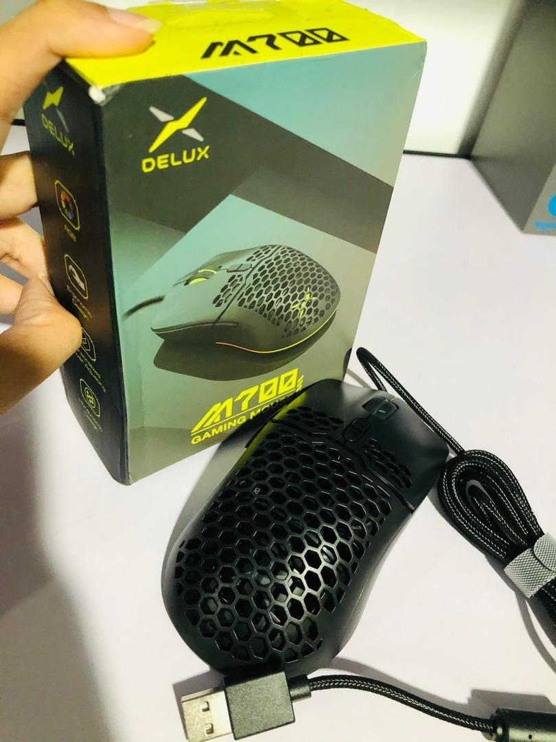 Delux M700A RGB Wired Gaming Mouse Honeycomb Design Black, Computers ...