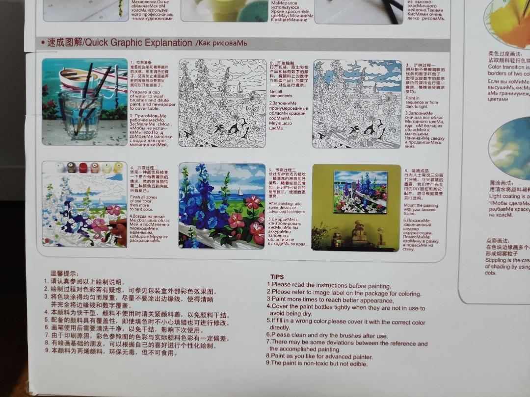 DIY Painting By Color Number Comes With Tools, Hobbies & Toys ...