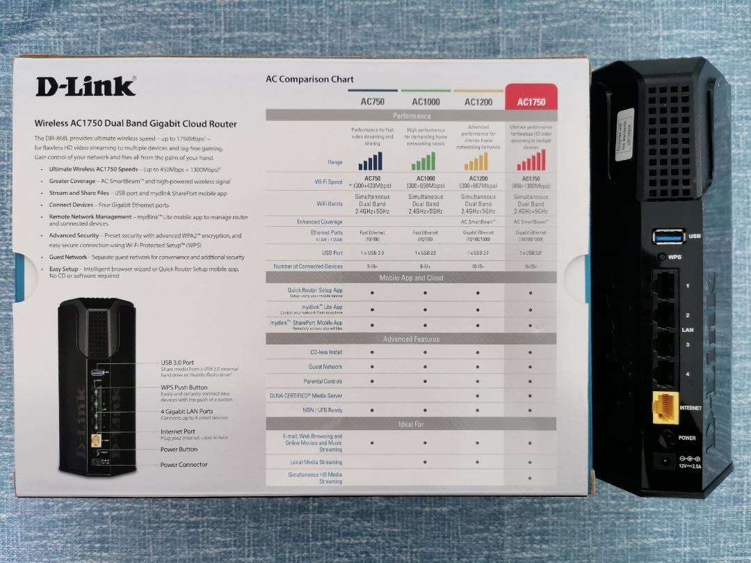 Dlink Dir 868l Router Computers And Tech Parts And Accessories Networking On Carousell