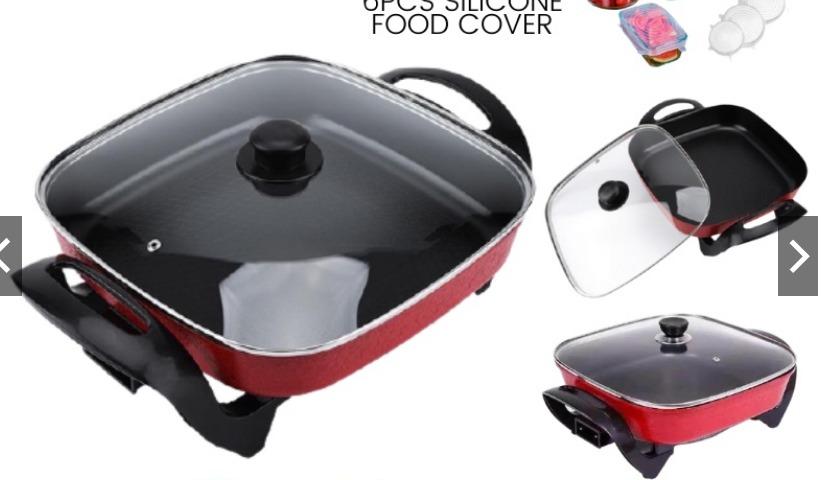 Electric Square Hotpo Shabu Shabu Fry Stew Boil Non stick, TV & Home ...